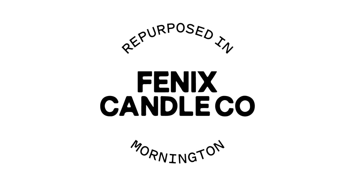 Fenix Candle Co - scented candles in repurposed glass bottles